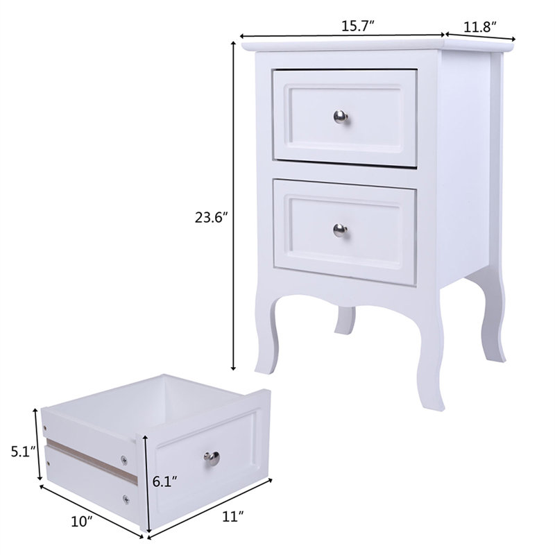 Lark Manor™ Two Drawer Bedside Tables | Wayfair